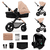 Kinderkraft Pack poussette trio combinée 4en1 MOOV2 Pure Black roues ...