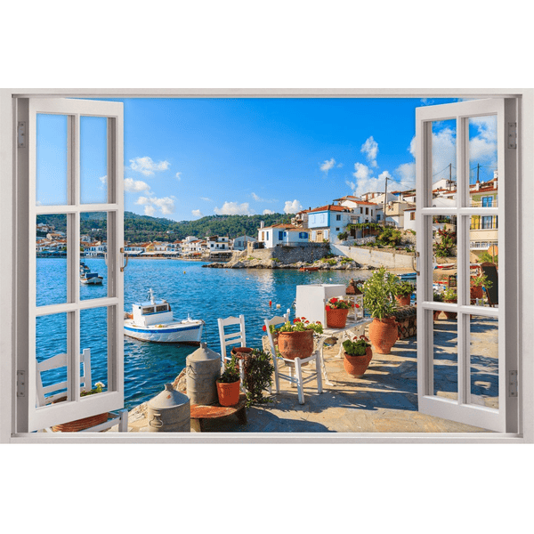 Nikima Wandtattoo 154 Fenster - Mediterran Mittelmeer in 5 vers. Größen ...
