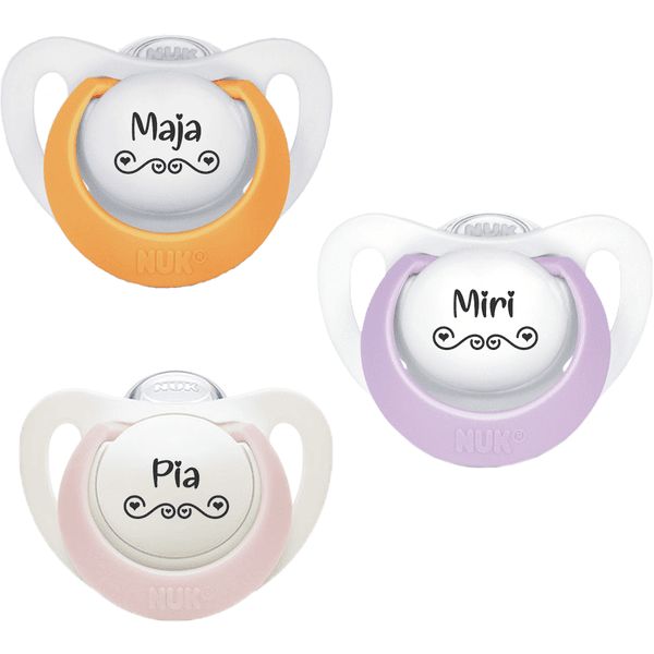 Schnullireich Schnuller mit Namen / Namensschnuller NUK Genius Love ...