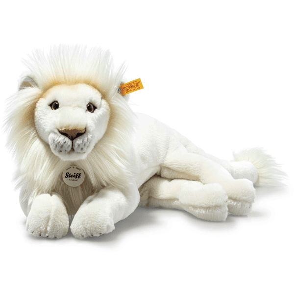 Steiff Lion Timba blanc couché, 43 cm | roseoubleu.fr